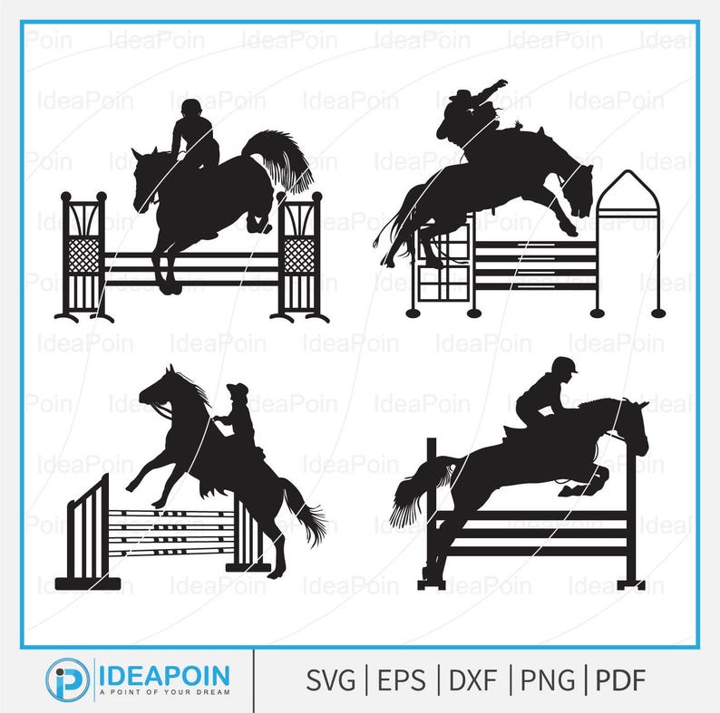 Horse Jumping SVG, Jumping Svg, Horse Jumping Silhouette, Equestrian ...