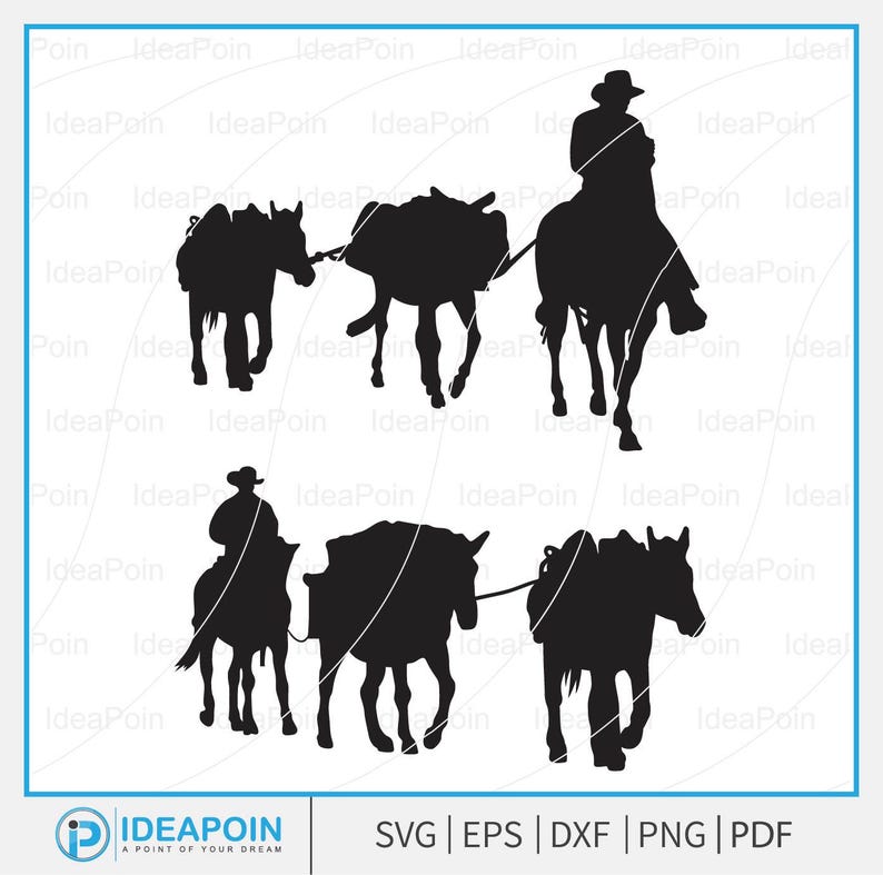 Cowboy Pack String SVG, Mules Vector (digital Files) - Etsy