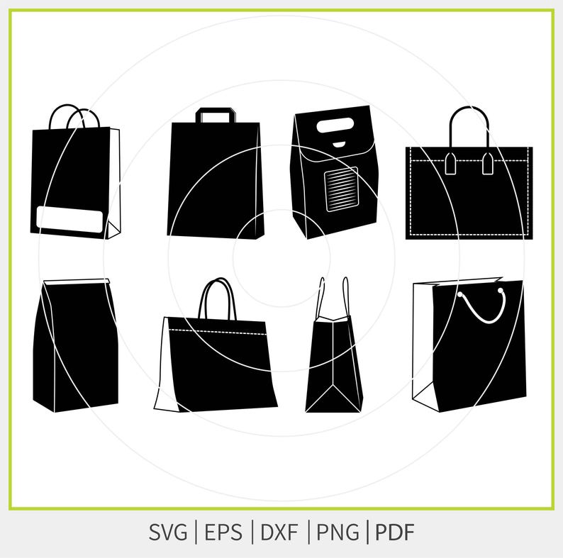 Paper Bag SVG Bundle, Shopping Bag Clipart (digital Download) - Etsy