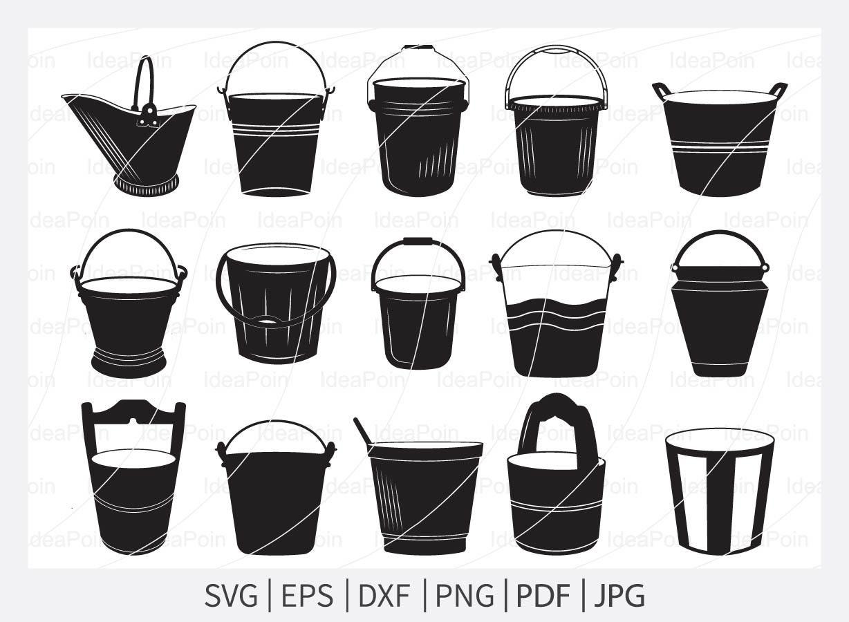 Bucket SVG, Bucket Vector, Bucket Svg Bundle, Old Bucket Svg, Bucket Icon, Bucket Cut File ...