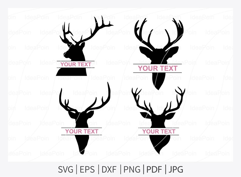 Deer Monogram Svg, Deer Svg Bundle, Antler Monogram SVG, Antler Decal ...