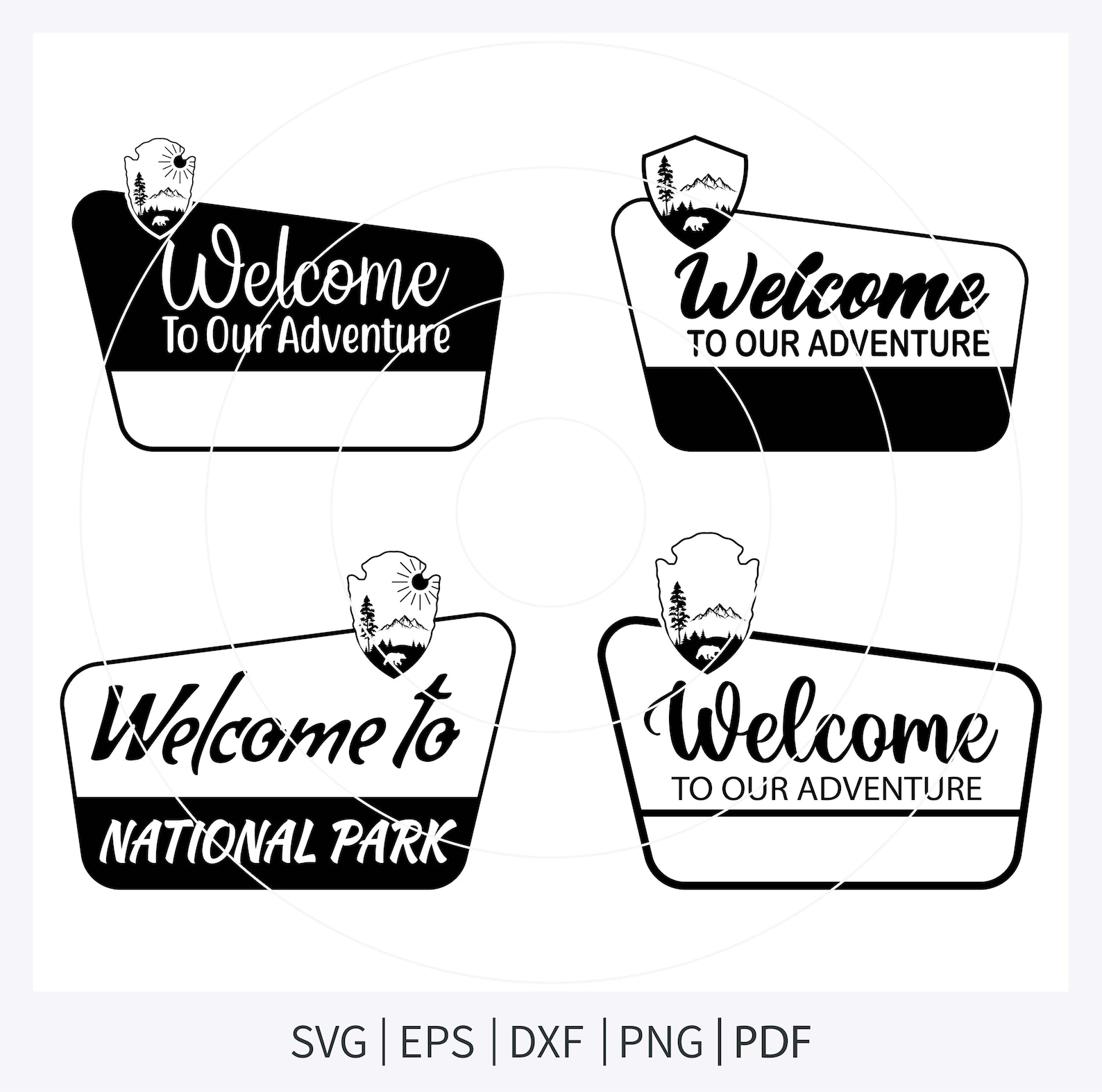 Welcome to Our Adventure Sign, National Park SVG (digital Download) - Etsy