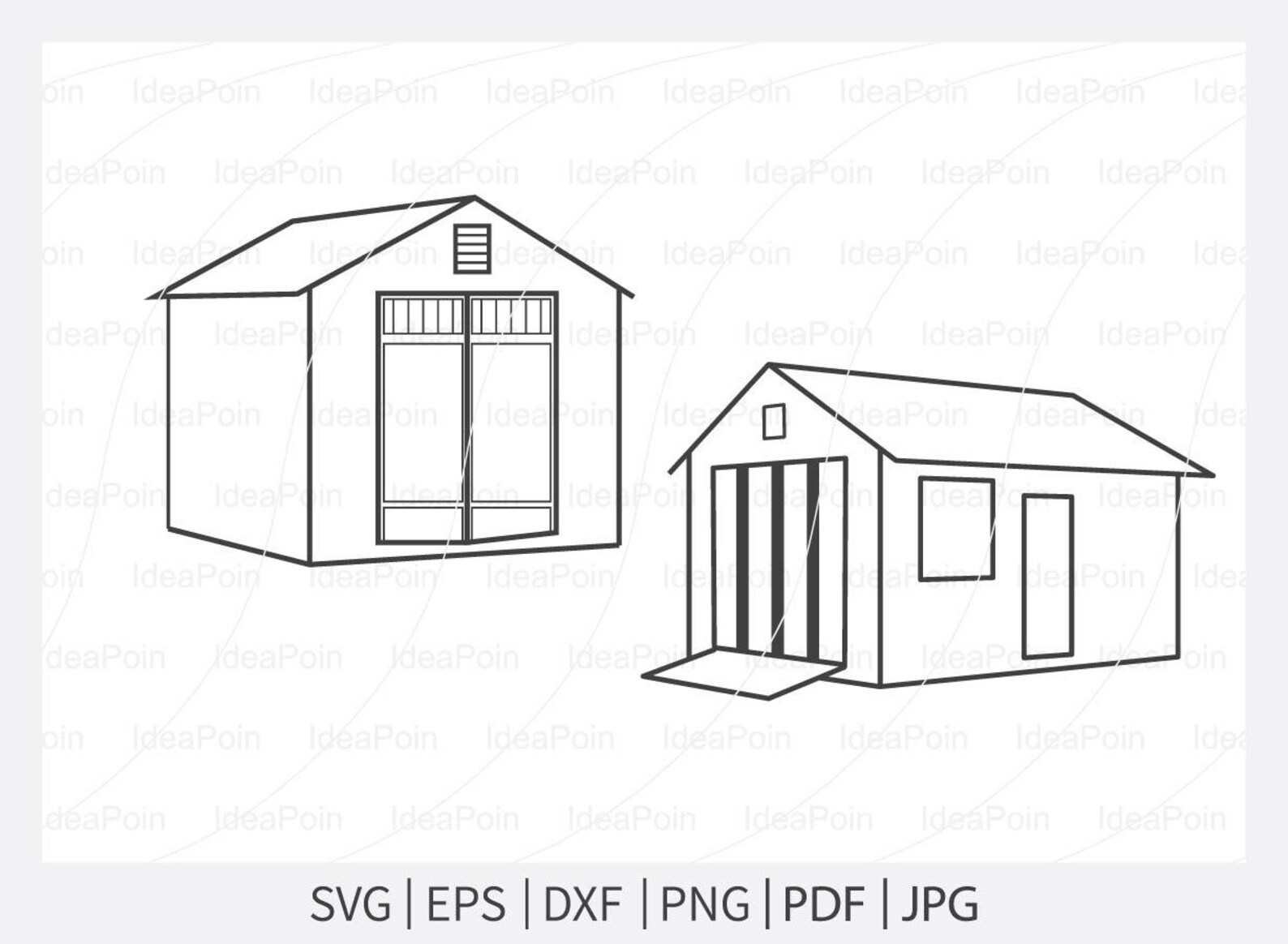 Shed Vector Clipart, House (svg, Png, Eps, Dxf) - Etsy