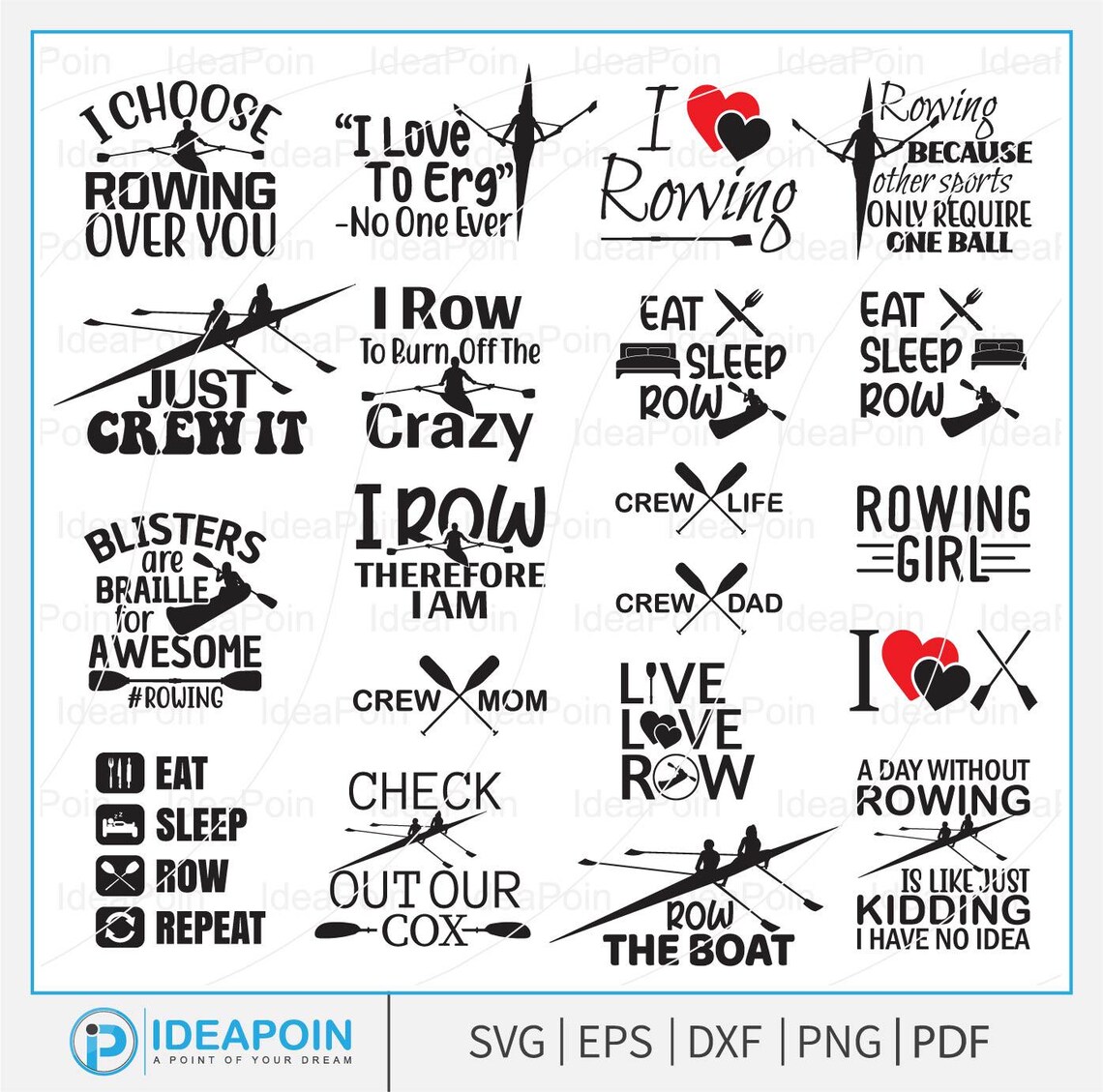 Rowing SVG Bundle, Crew Sayings, Rowing Cut File (digital Files) - Etsy ...