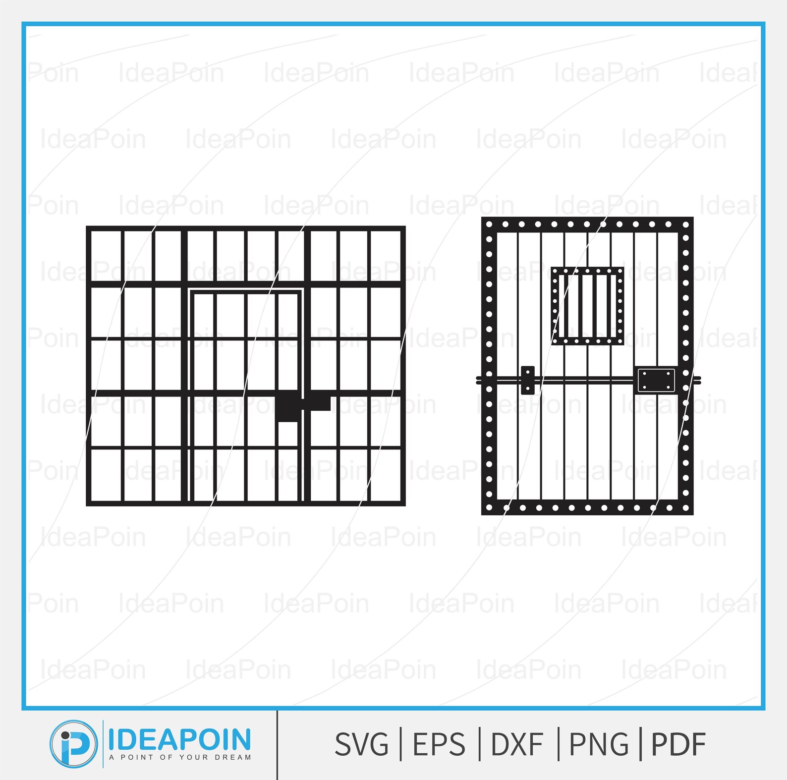 Jail Cell Doors Vector, Jail Svg, Prison Svg, Lockup Vector, Prison ...