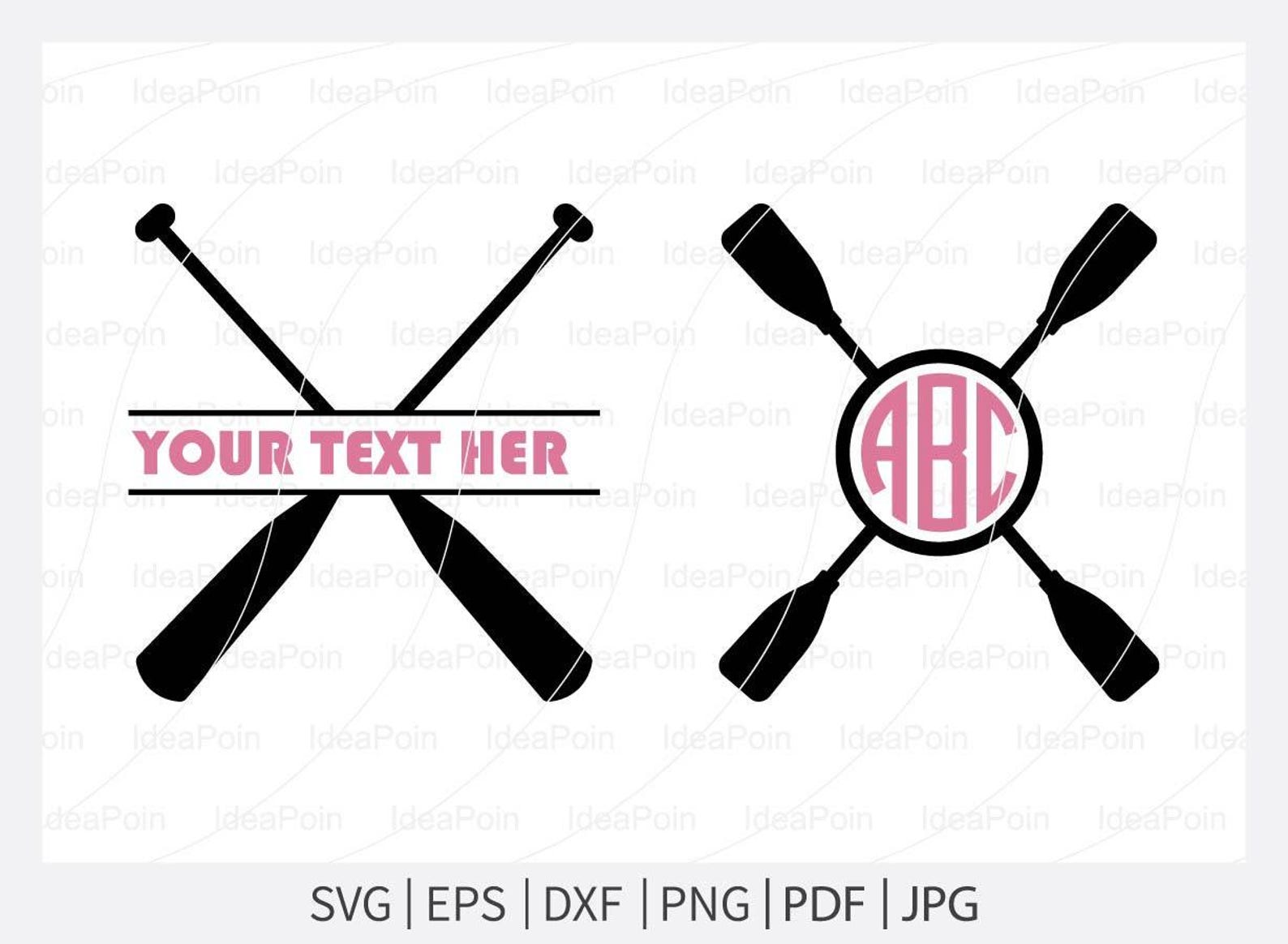 Oars SVG Bundle, Monogram Clipart (digital Download) - Etsy