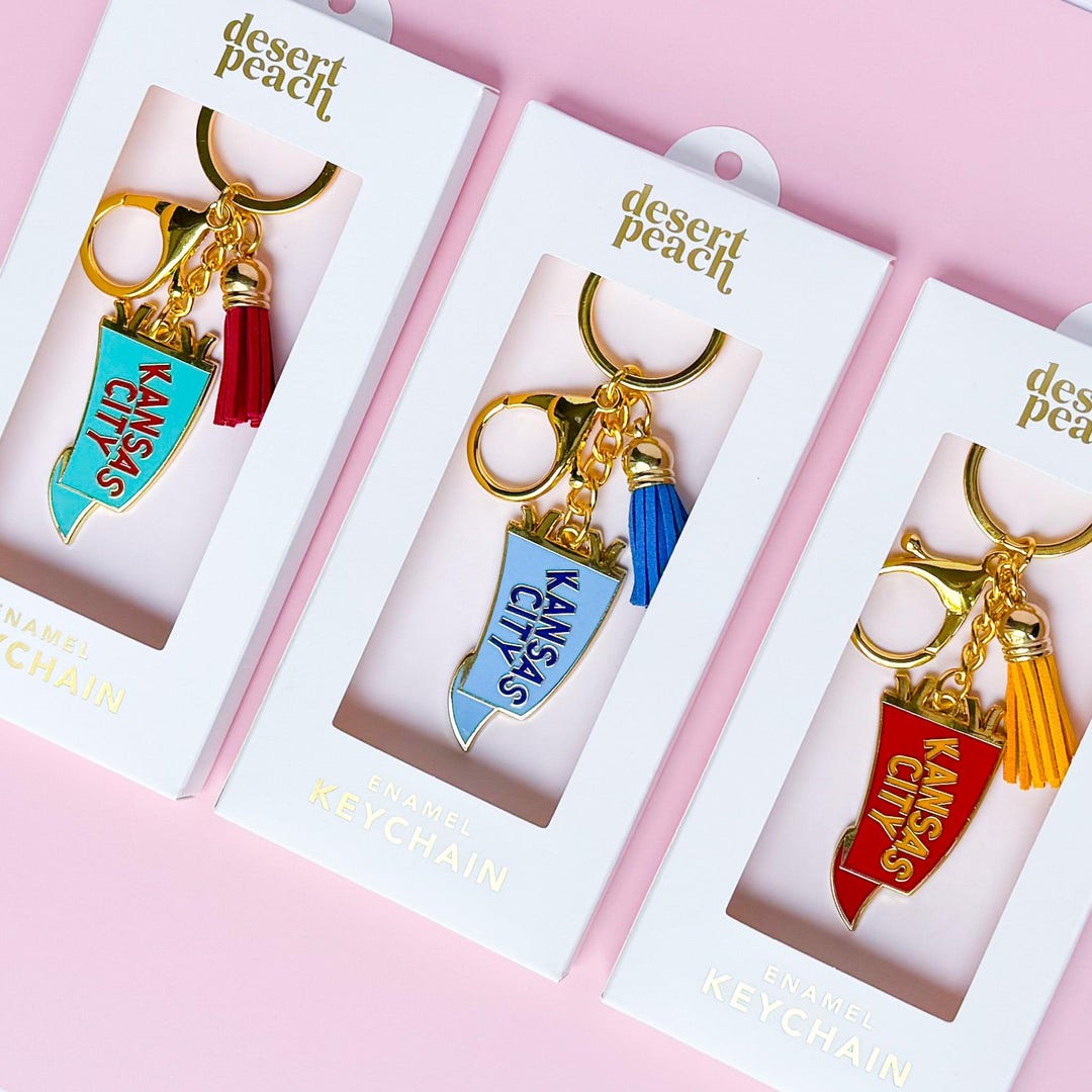 KC Pennant Keychain, Kansas City Chiefs Stocking Stuffer, Christmas ...