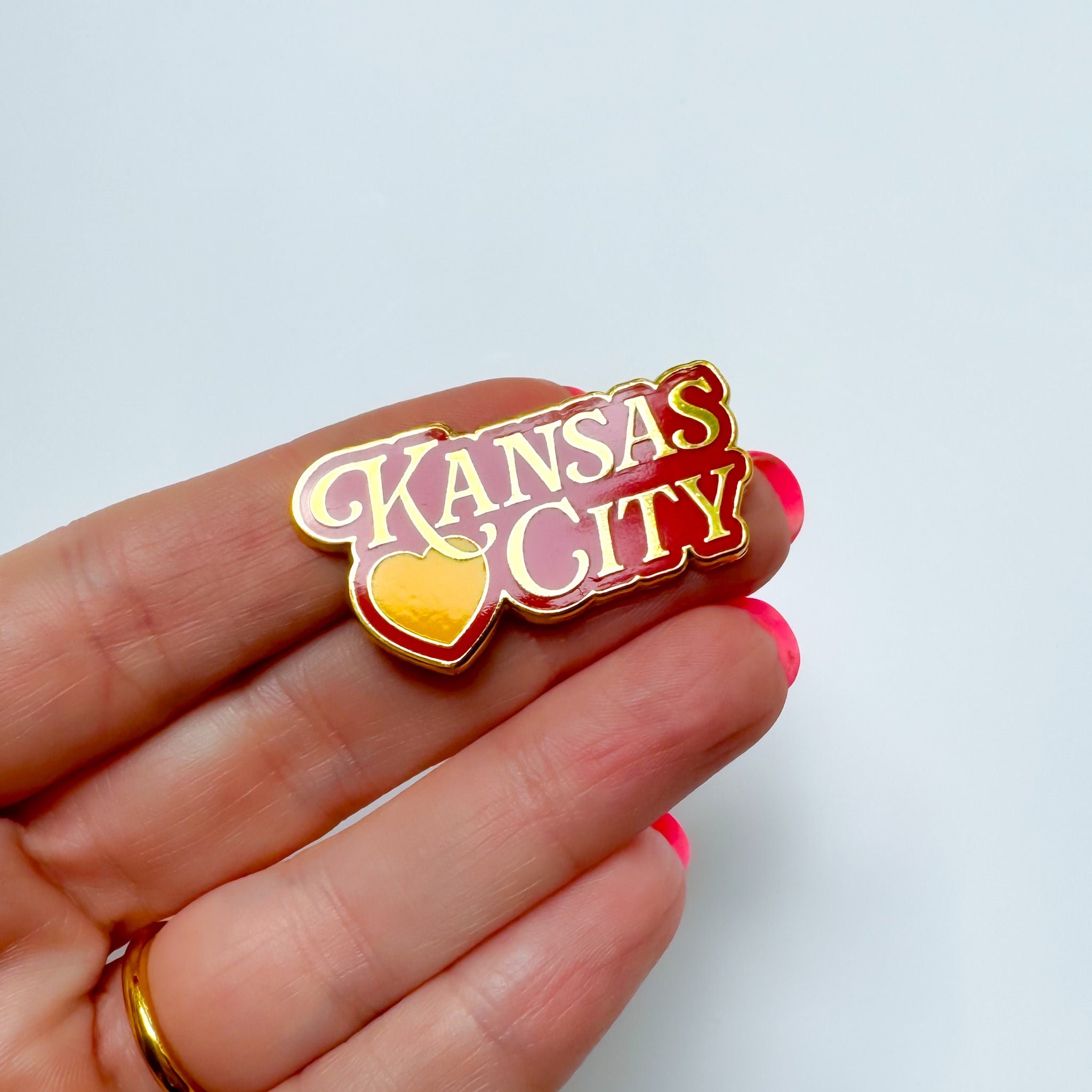 Kansas City Pins, Red and Yellow, Kansas City Chiefs, Game Day Enamel ...
