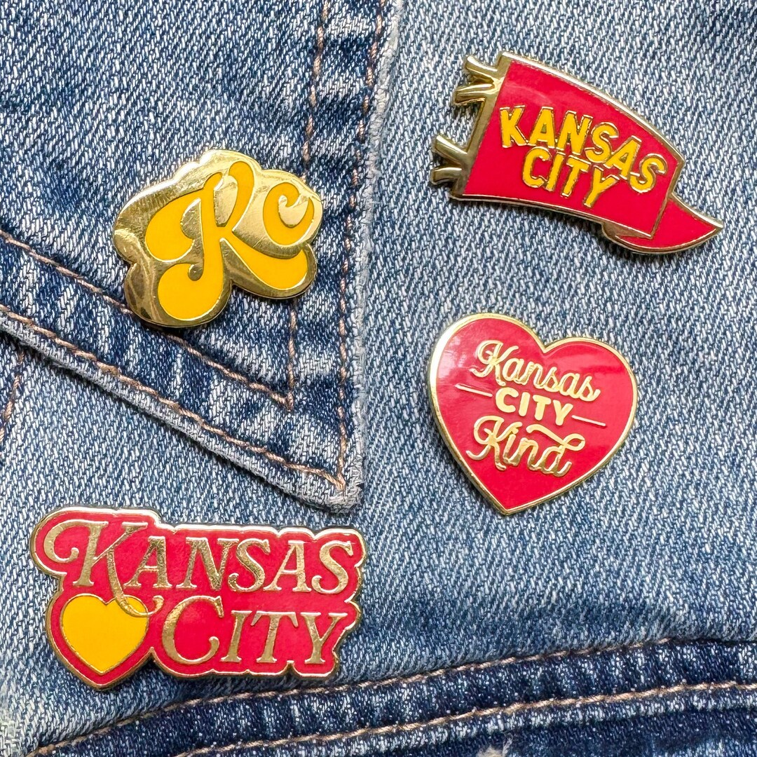 Kansas City Pins, Red and Yellow, Kansas City Chiefs, Game Day Enamel ...