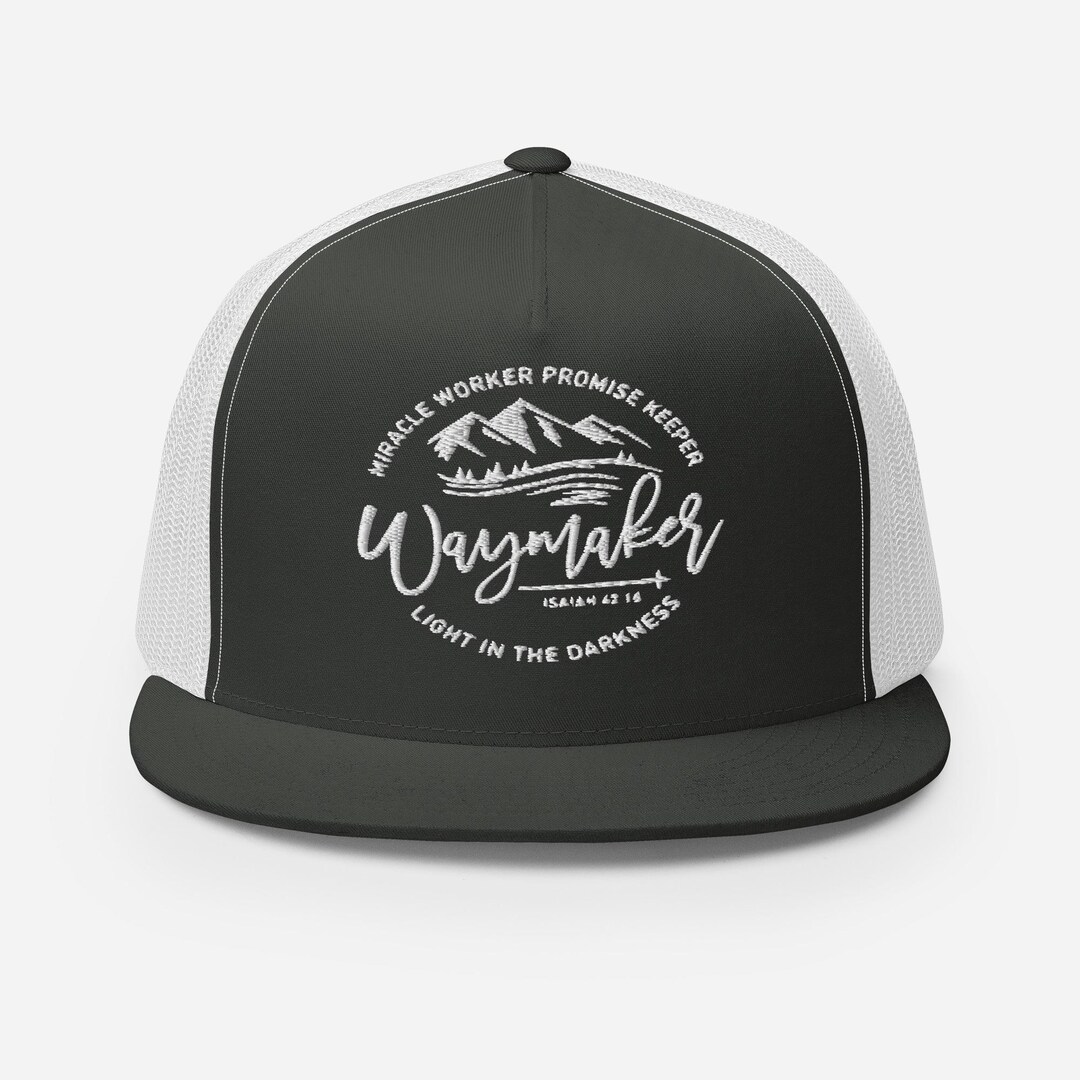 Waymaker Christian Trucker Hat - Isaiah 43:16 Bible Verse Cap - Faith ...
