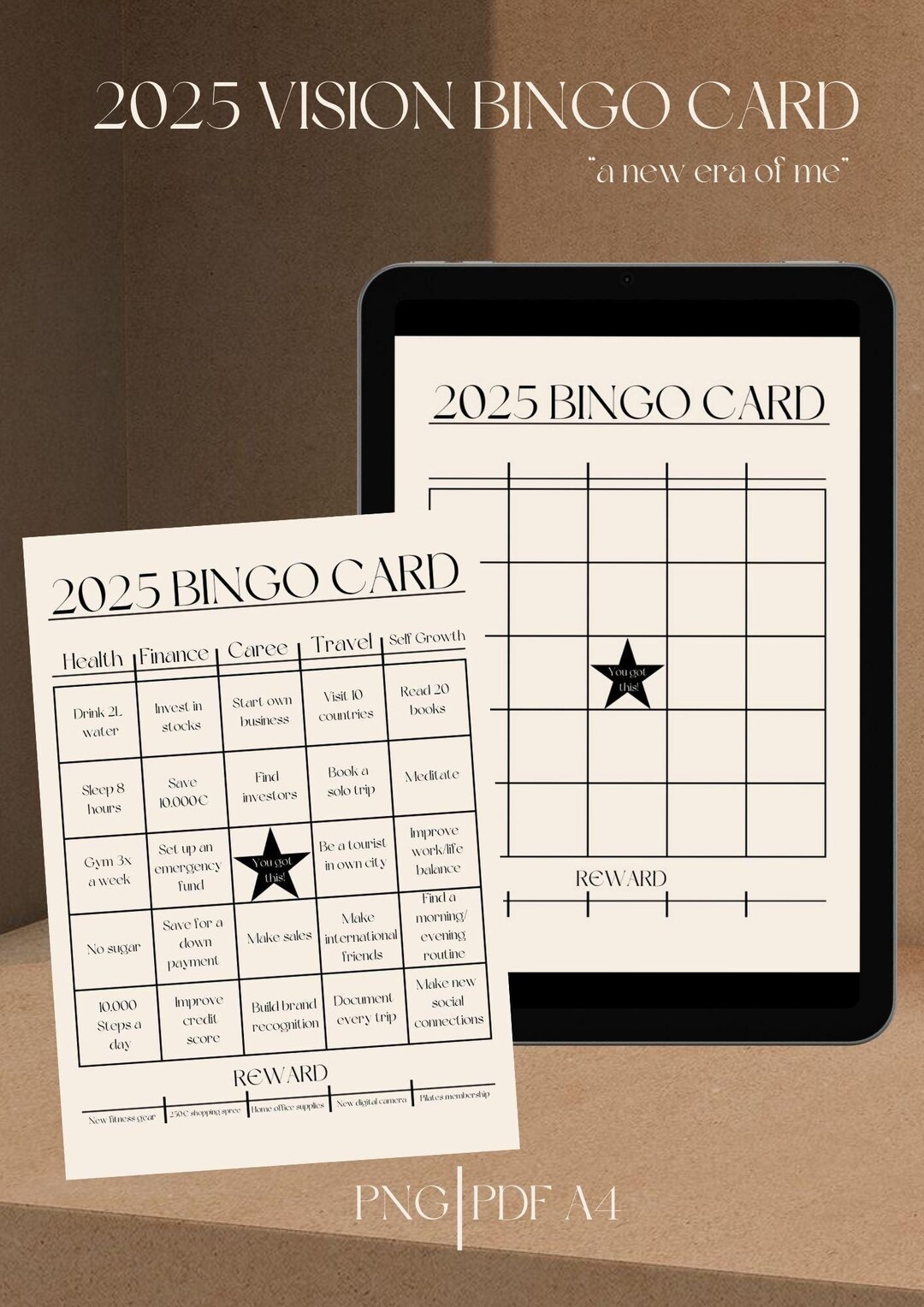 Vision Bingo Card 2025 - Etsy