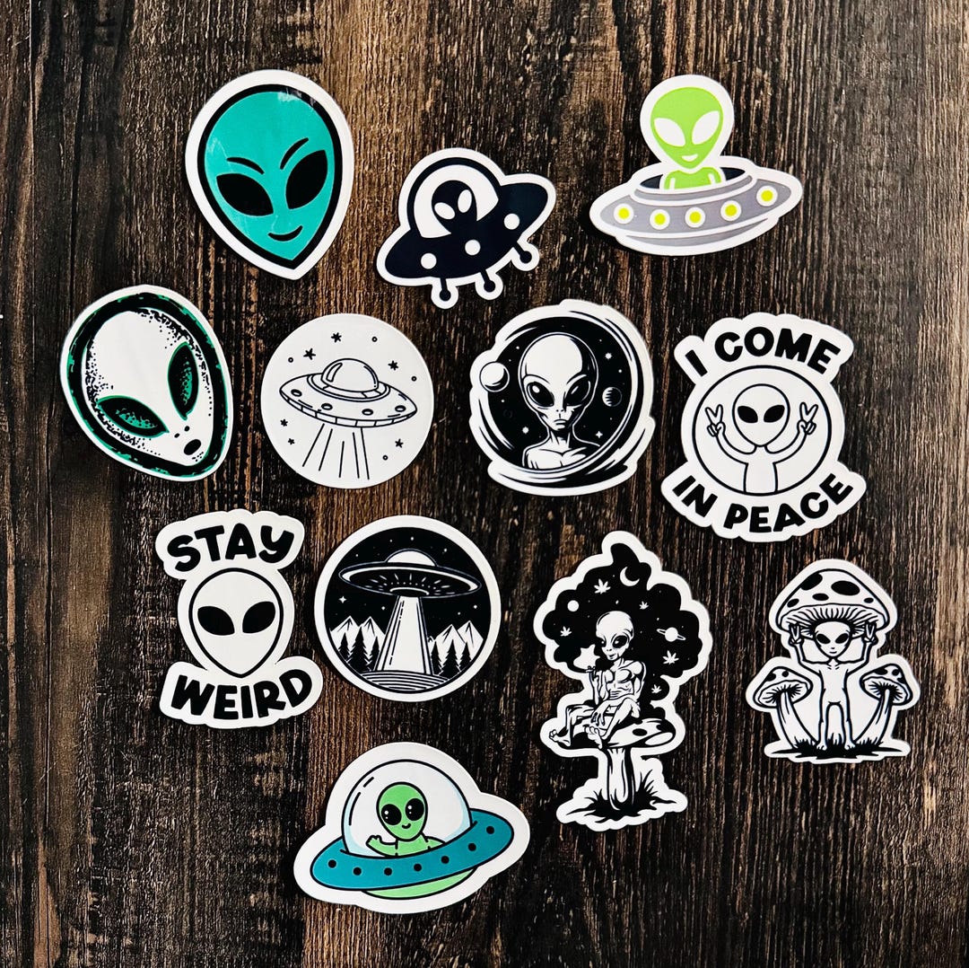 Galaxy Alien Sticker Pack – Waterproof, Cute & Extra-terrestrial! - Etsy