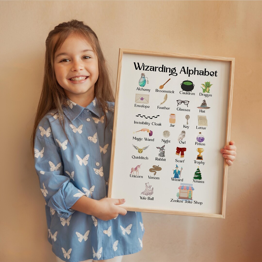 Wizarding World Wizard Alphabet Digital Poster – Magical Wall Art for ...