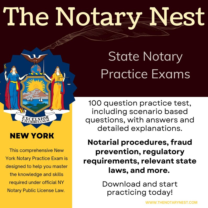 New York Notary Practice Exam 2025 Test - Etsy