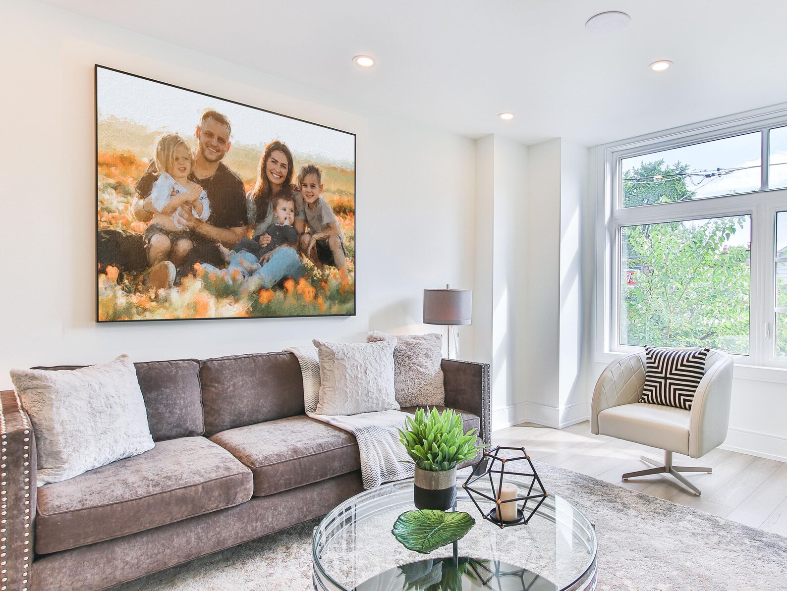 Painting From Photo Merge Custom Family Painting Portrait on Canvas ...