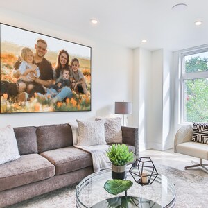 Painting From Photo Merge Custom Family Painting Portrait on Canvas ...
