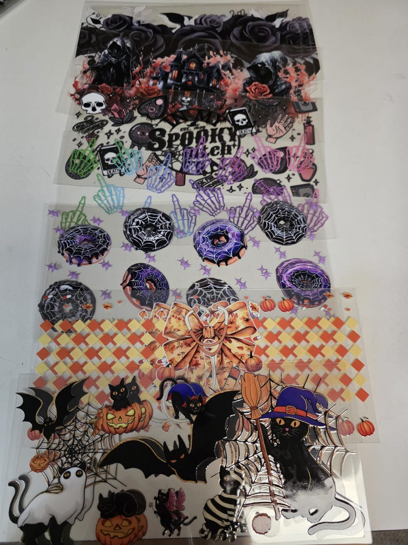 Halloween 16OZ Cup Wraps: Spooky UV DTF Transfers - Etsy