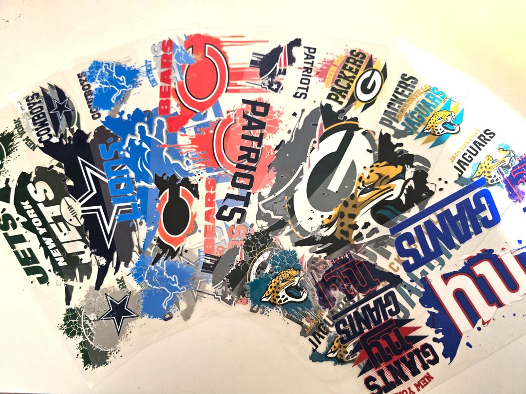 NFL Teams Cup Wrap, Waterproof UV DTF Transfer, 16oz - Etsy