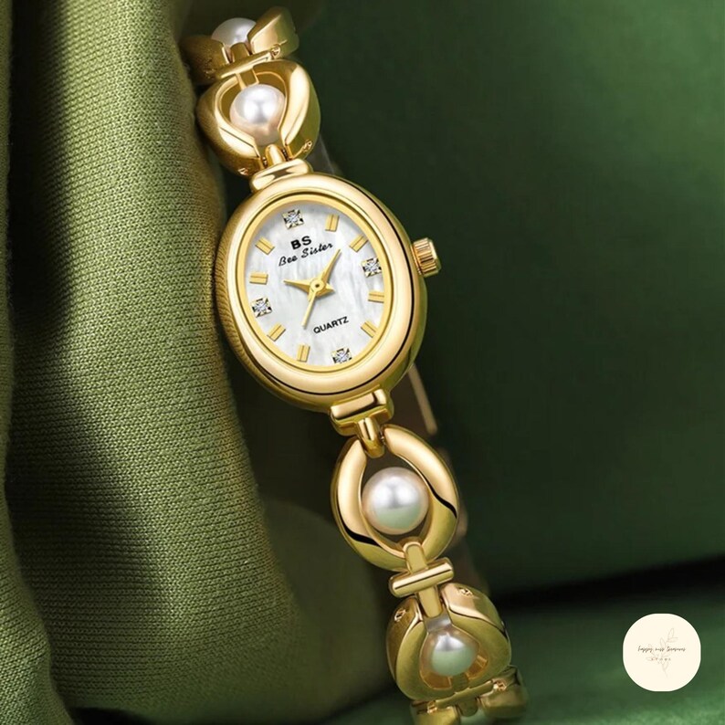 Elegant Pearl Watch for Women - Gold Watch With Mother of Pearl Face ...