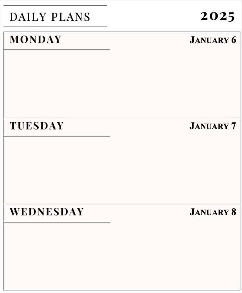 Minimalist 2025 Digital Planner for Microsoft Word | Fully Customizable ...