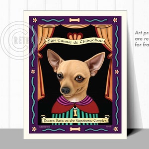 Chihuahua Art, Dog Wall Art, Napoleonic Complex, Dog Decor, Dog ...