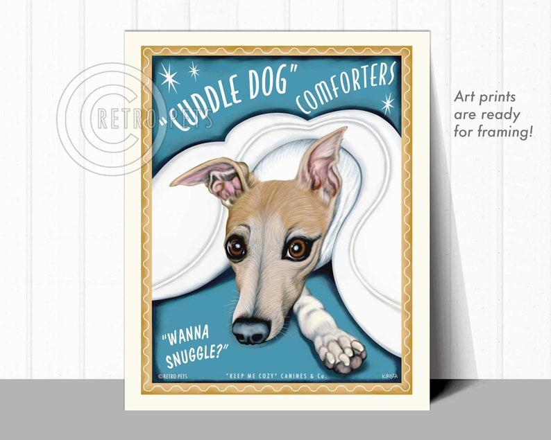 Whippet Art, Dog Art, Dog Decor, Whippet Gift, Dog Lover Gift, Whippet ...
