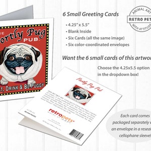 Pug Art, Fawn, Dog Wall Art, Dog Decor, Portly Pug Pub, Bar Decor, Pug ...