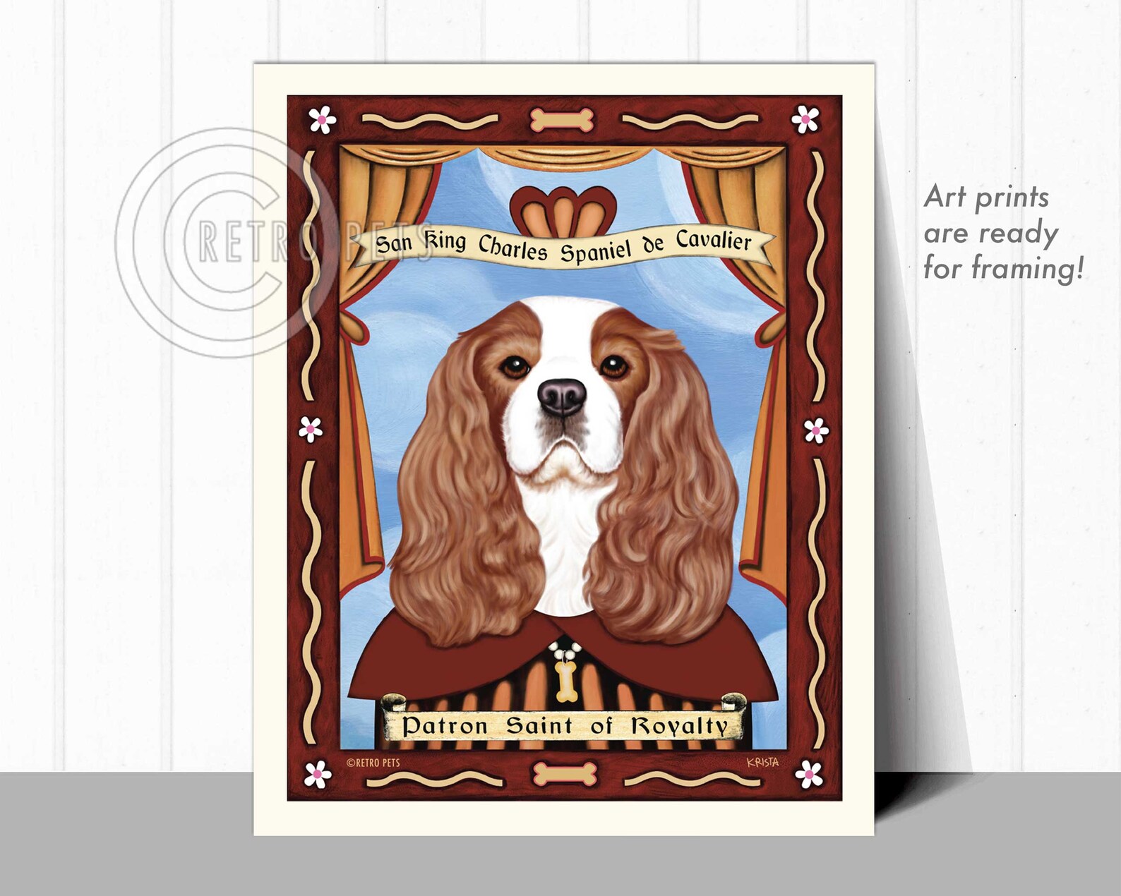 Cavalier King Charles Spaniel Cavalier Art Dog Wall Art Dog - Etsy