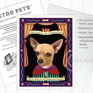 Chihuahua Art, Dog Wall Art, Napoleonic Complex, Dog Decor, Dog ...