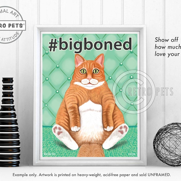 Cat Fat Poster - Etsy