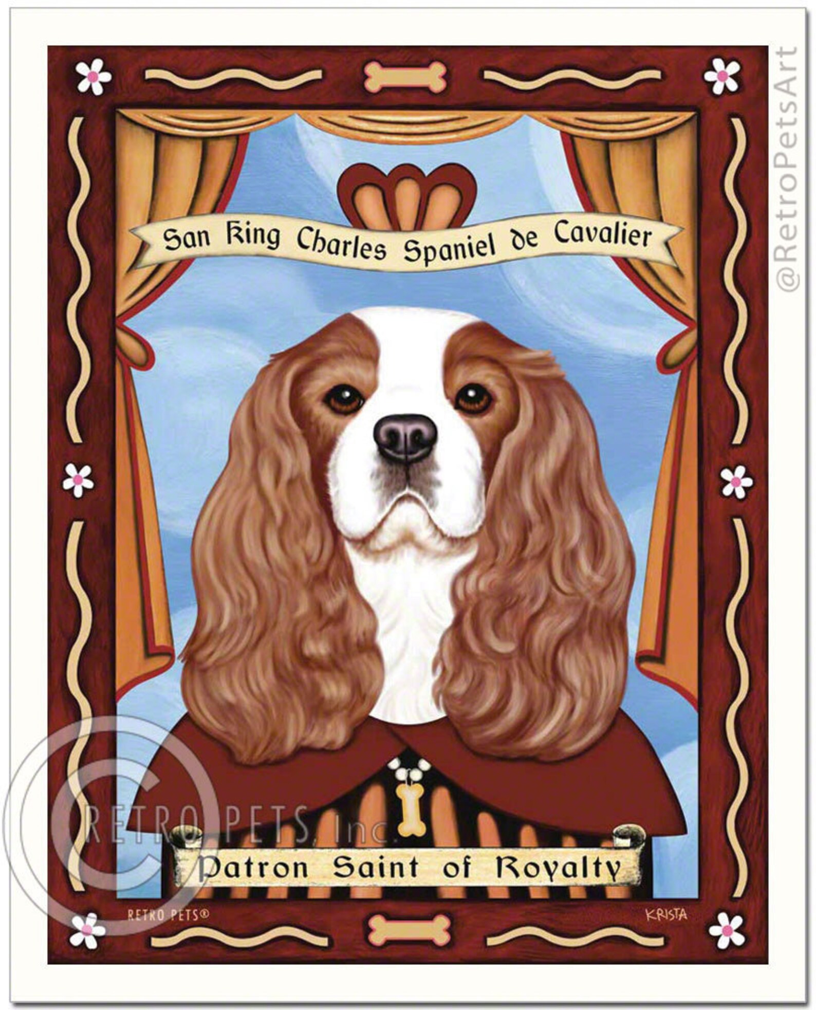 Cavalier King Charles Spaniel Cavalier Art Dog Wall Art Dog - Etsy