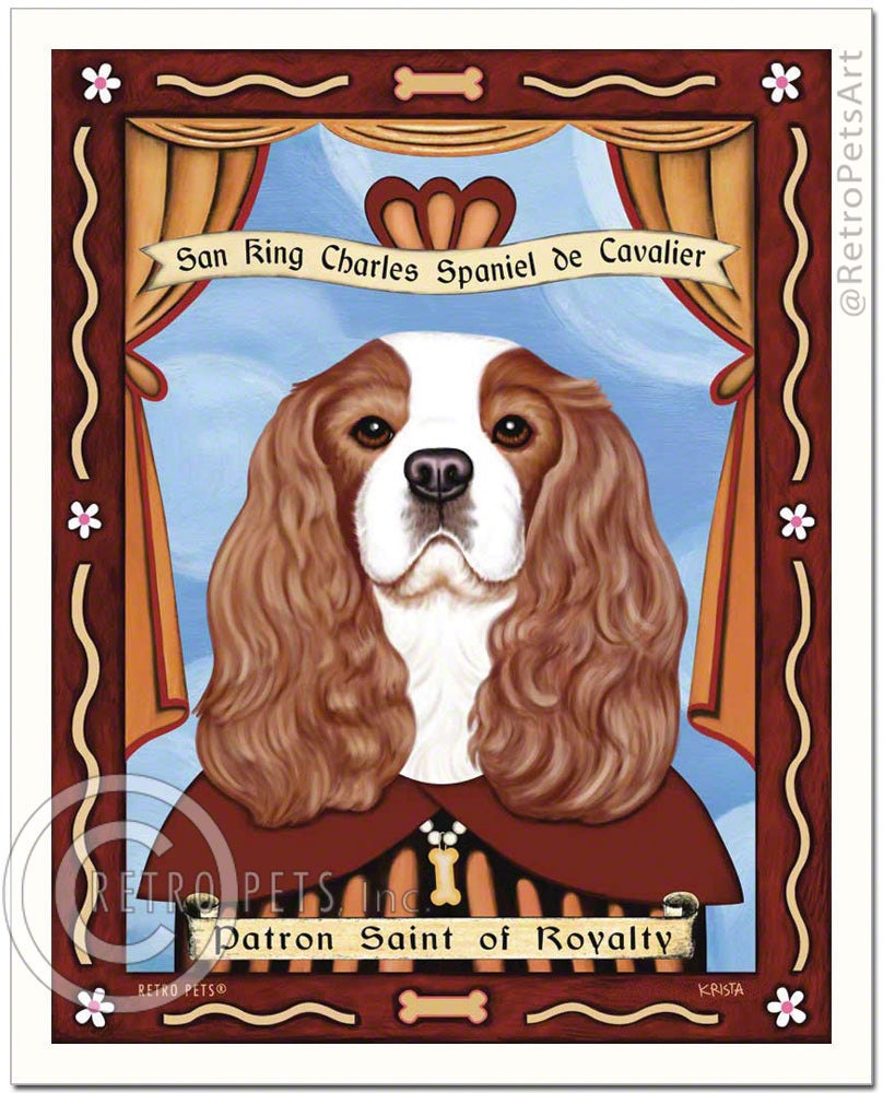 Cavalier King Charles Spaniel Cavalier Art Dog Wall Art Dog - Etsy