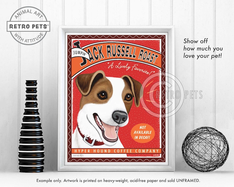 Jack Russell Terrier Art, Dog Wall Art, Dog Decor, Jack Russell Roast ...