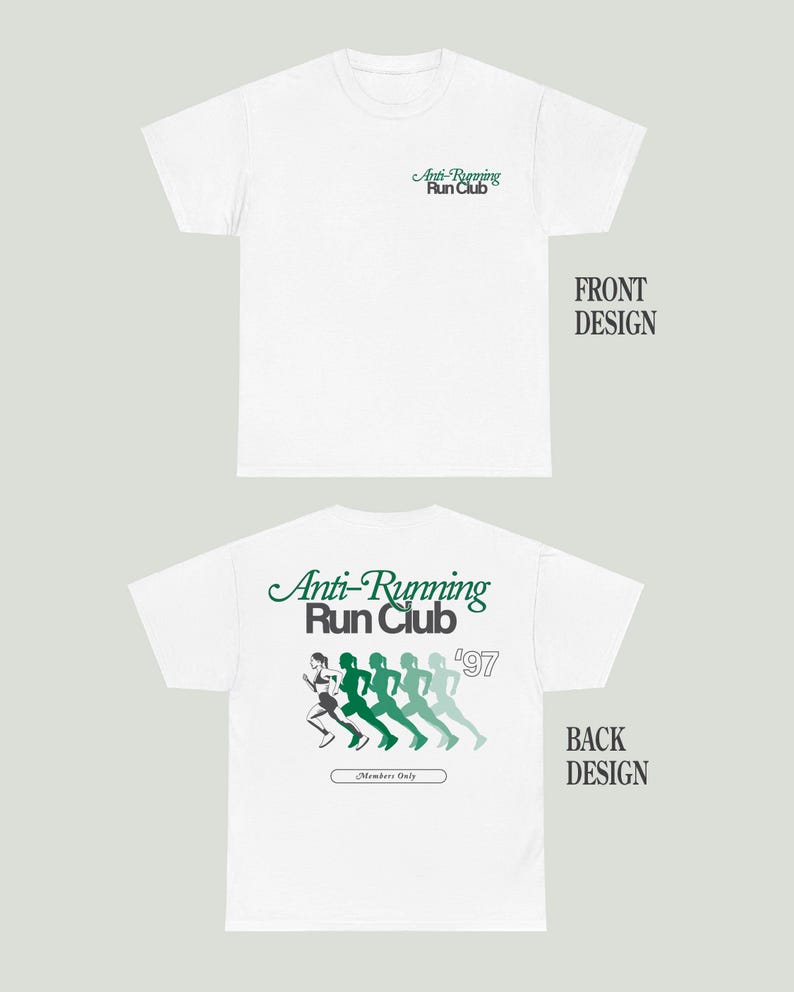 Anti-running Run Club Unisex Tee - Casual Wear, Workout Tee, Running ...