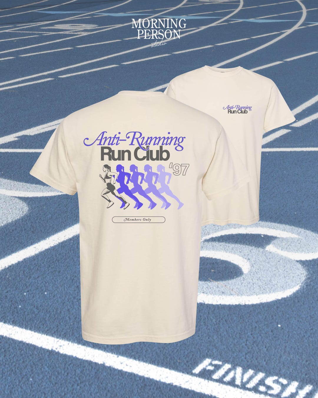 Retro Anti-running Run Club Tee: Comfort Colors Graphic T-shirt - Etsy