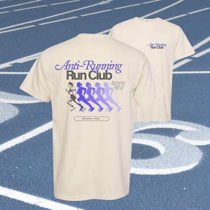 Retro Anti-running Run Club Tee: Comfort Colors Graphic T-shirt - Etsy