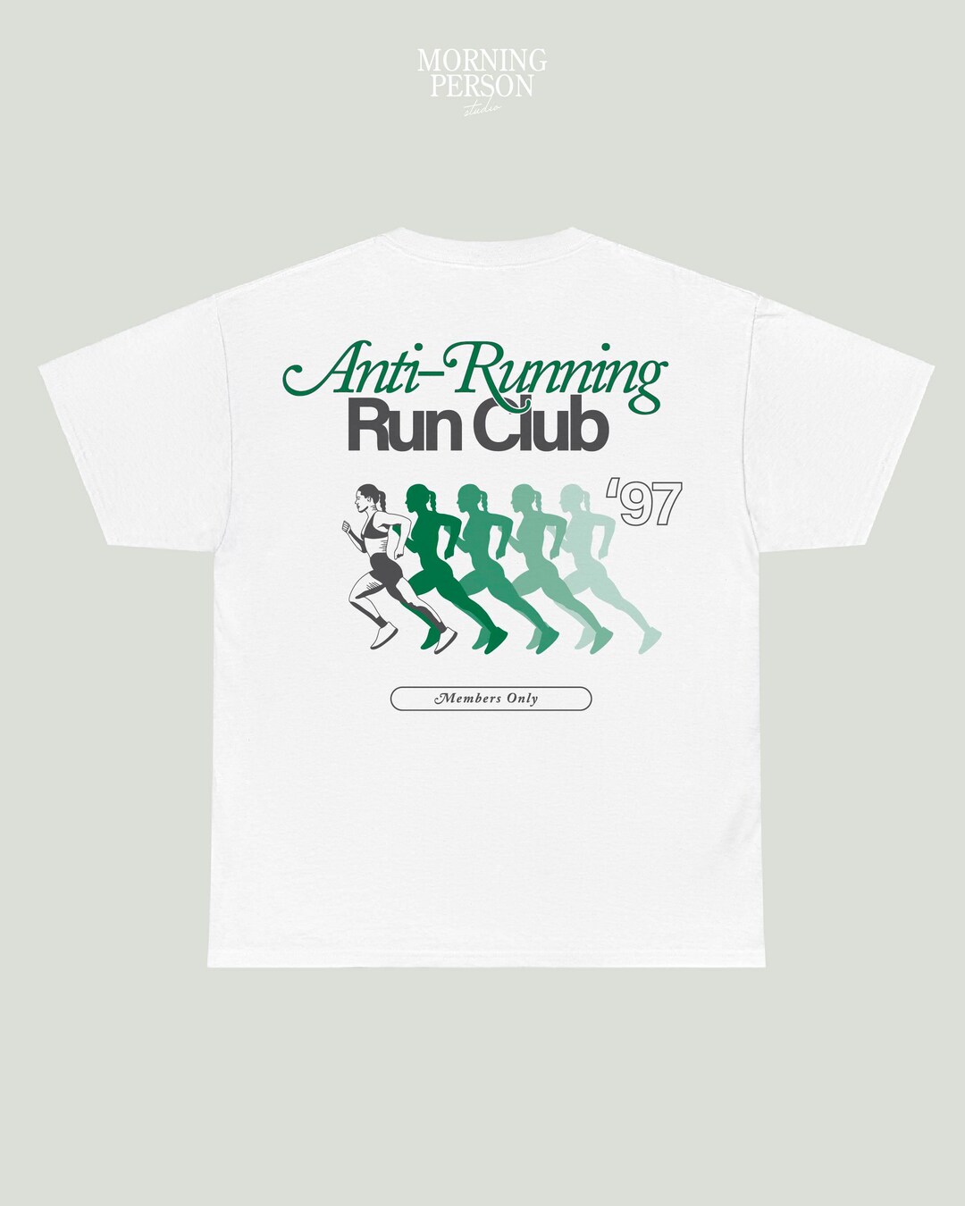 Anti-running Run Club Unisex Tee - Casual Wear, Workout Tee, Running ...