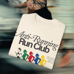 Retro Anti Running Run Club Graphic Crewneck, Unisex Track Cross ...