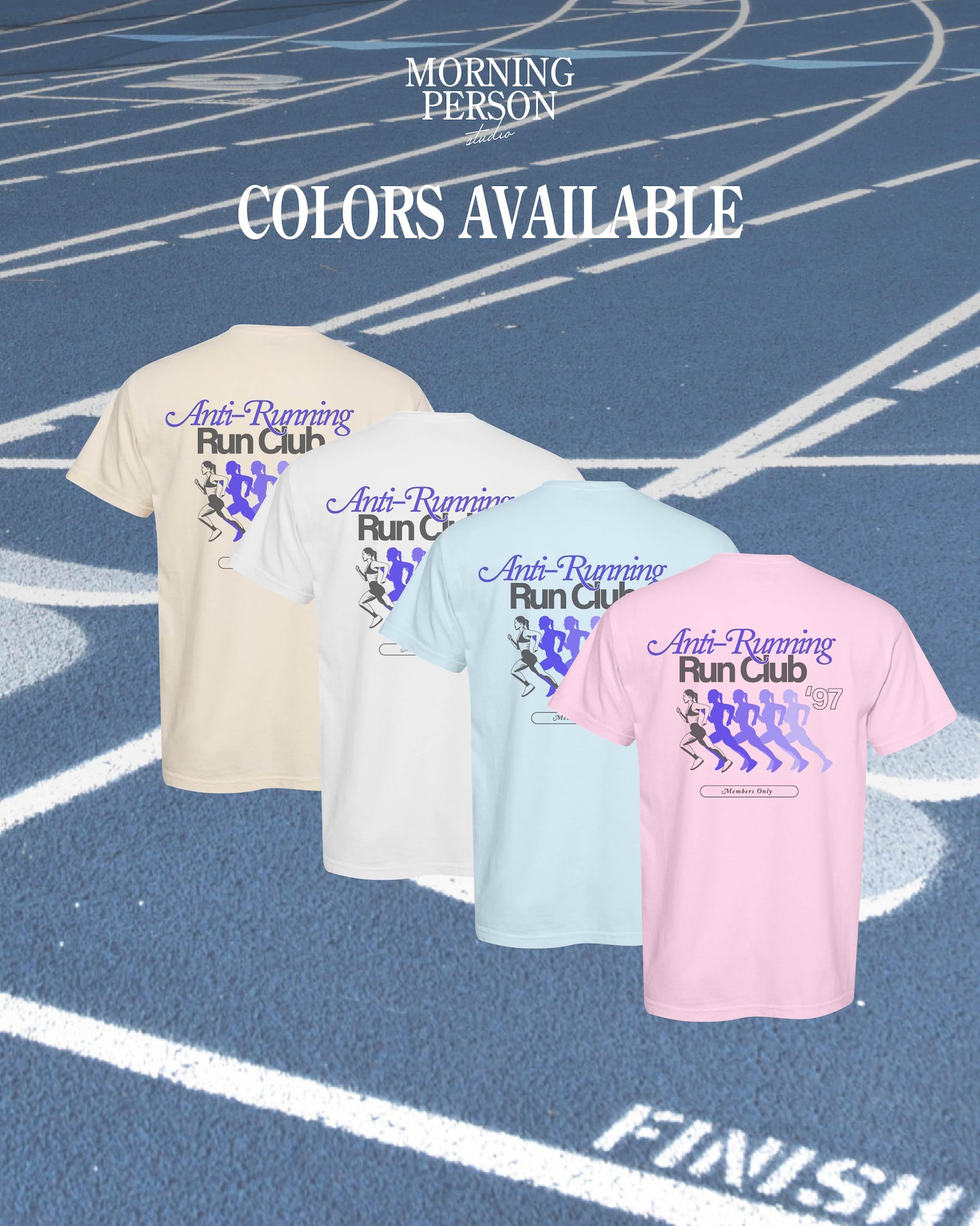 Retro Anti-running Run Club Tee: Comfort Colors Graphic T-shirt - Etsy