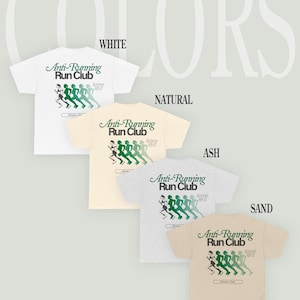 Anti-running Run Club Unisex Tee - Casual Wear, Workout Tee, Running ...