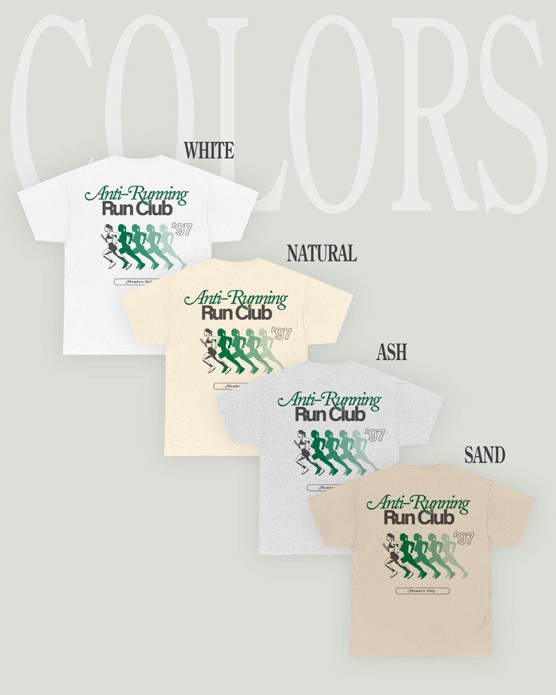 Anti-running Run Club Unisex Tee - Casual Wear, Workout Tee, Running ...