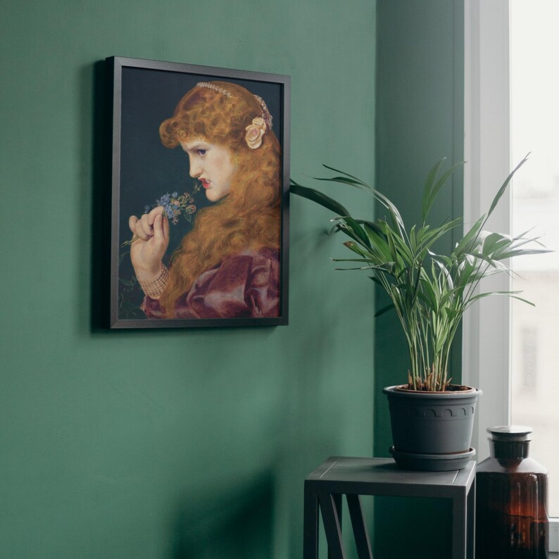 Love’s Shadow Vintage Art | Romantic Redhead Printable | Valentine’s ...