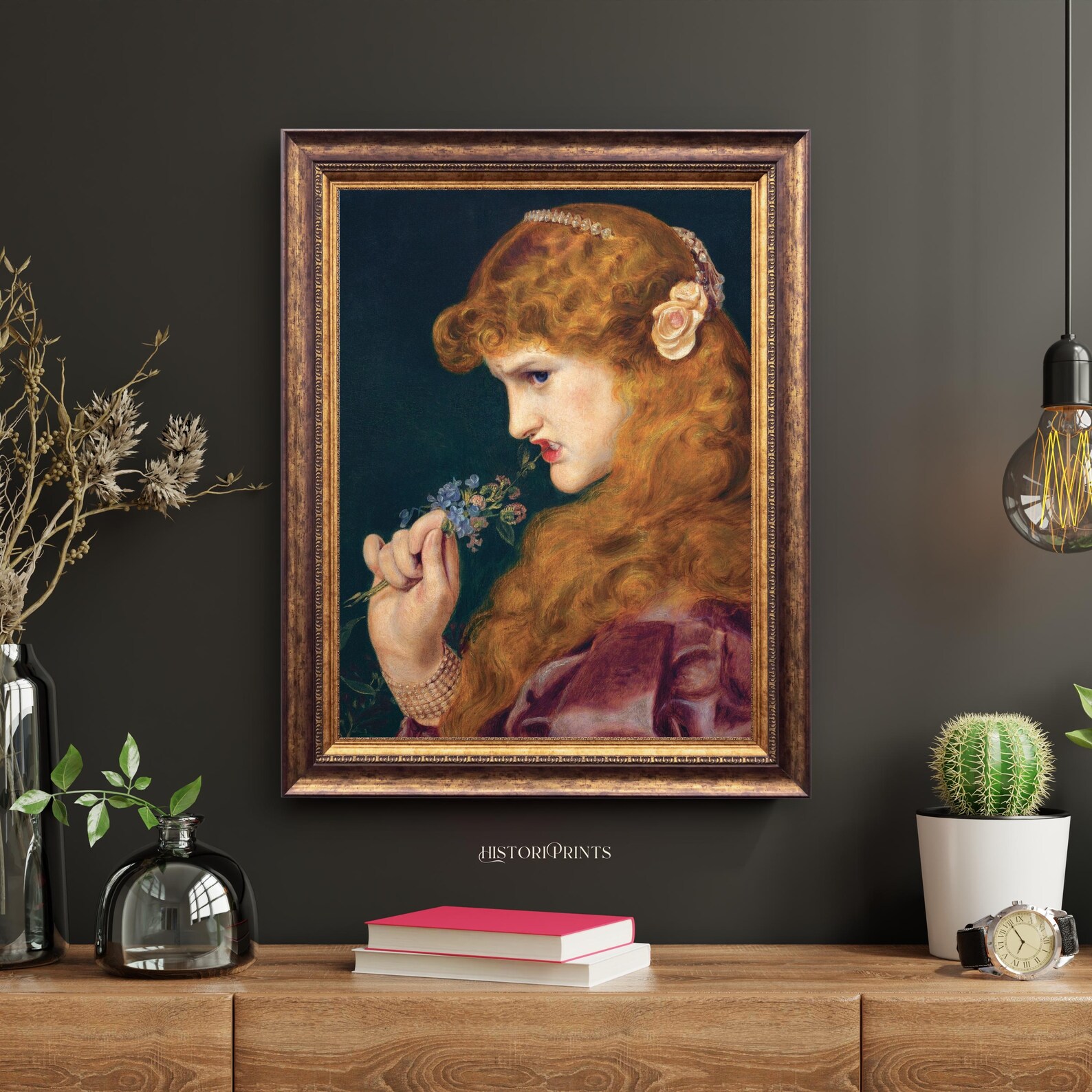 Love’s Shadow Vintage Art | Romantic Redhead Printable | Valentine’s ...