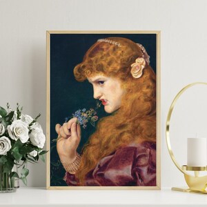 Love’s Shadow Vintage Art | Romantic Redhead Printable | Valentine’s ...