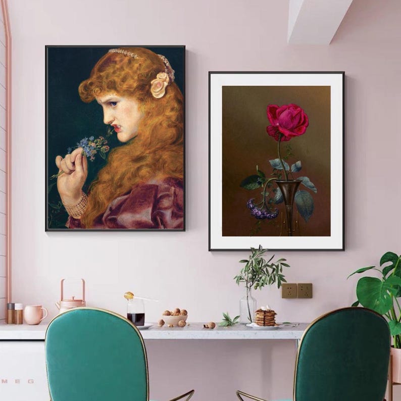 Love’s Shadow Vintage Art | Romantic Redhead Printable | Valentine’s ...