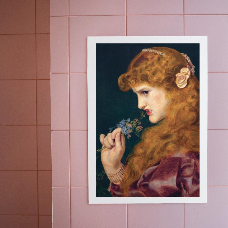 Love’s Shadow Vintage Art | Romantic Redhead Printable | Valentine’s ...