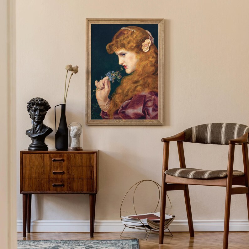 Love’s Shadow Vintage Art | Romantic Redhead Printable | Valentine’s ...
