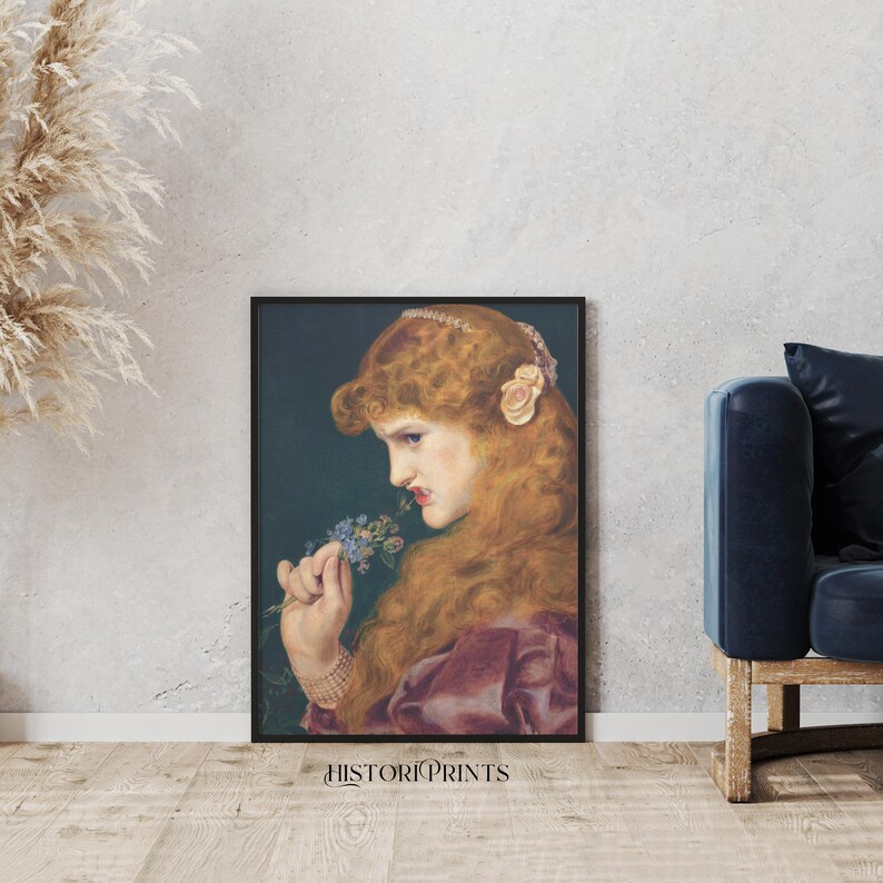 Love’s Shadow Vintage Art | Romantic Redhead Printable | Valentine’s ...