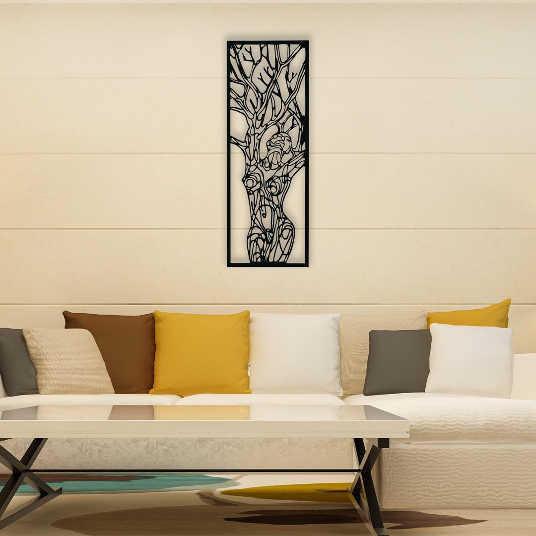 Large Metal Wall Art Single Panel, Modern Tree of Life Wall Decor ...