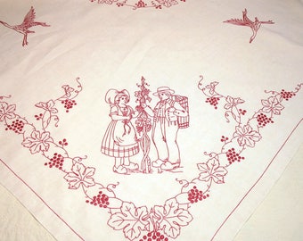 French Redwork - Etsy